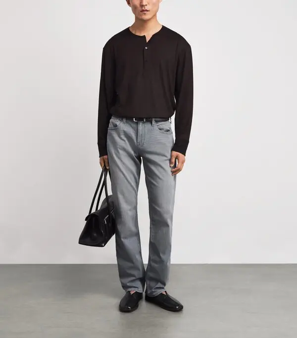 Paige Normandie Straight Jeans - Grey
