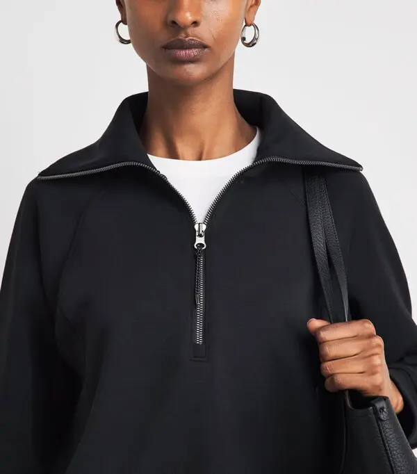 Spanx Airessentials Half-zip Sweater With Shawl Collar