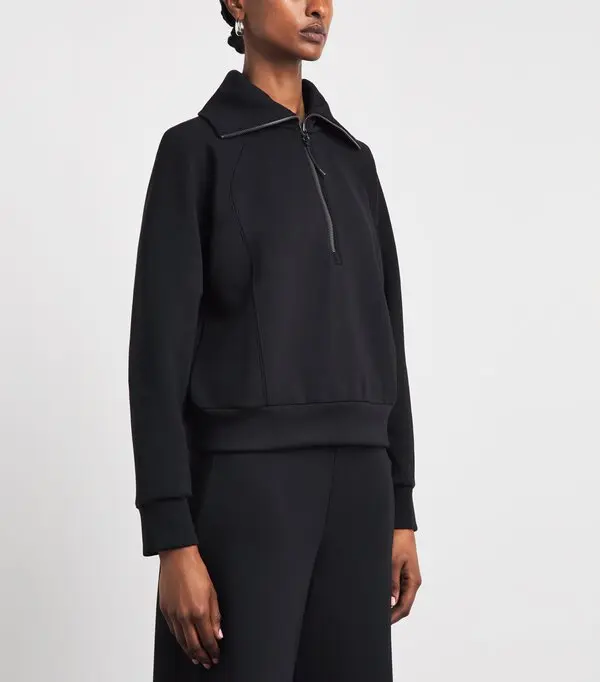 Spanx Airessentials Half-zip Sweater With Shawl Collar