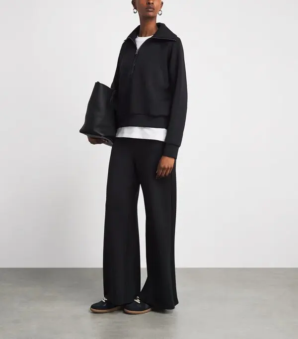 Spanx Airessentials Wide-leg Sweatpants - Black
