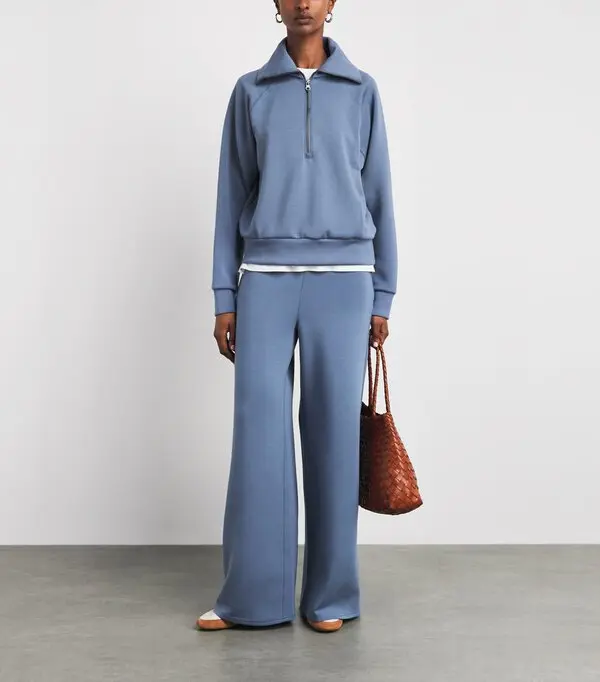 Spanx Airessentials Wide-leg Sweatpants - Blue