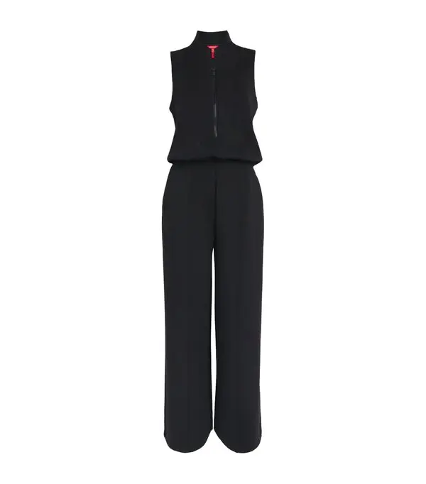 Spanx Airessentials Half-zip Jumpsuit - Black
