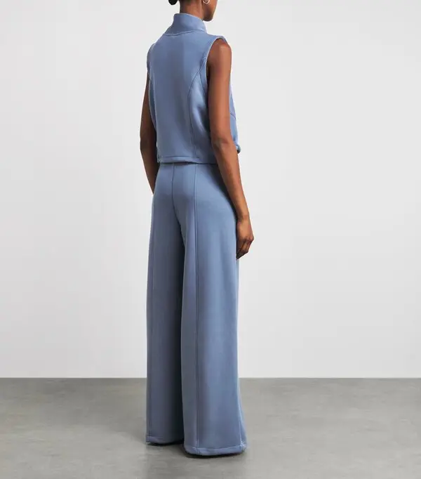 Spanx Airessentials Sleeveless Zip-up Jumpsuit With Wide Legs