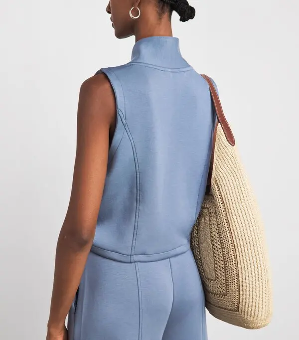 Spanx Airessentials Sleeveless Zip-up Jumpsuit With Wide Legs