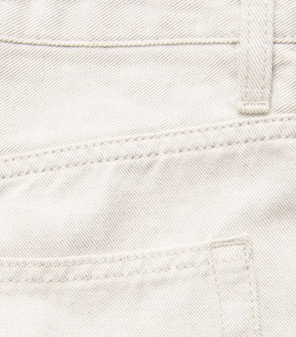 FRAME Drawstring Off-duty Straight Jeans - Ivory