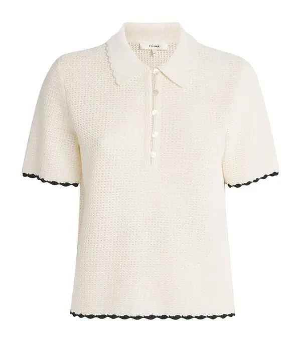 FRAME Crochet Daybreak Polo Shirt