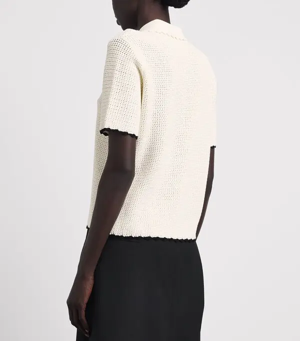 FRAME Crochet Daybreak Polo Shirt