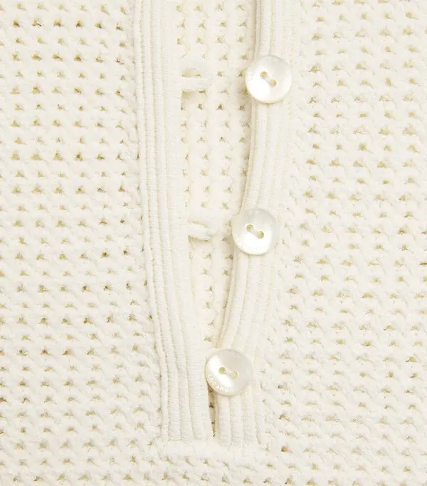 FRAME Crochet Daybreak Polo Shirt