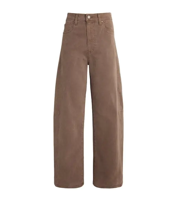 Paige Arellia Skimmer High-rise Wide-leg Jeans - Brown