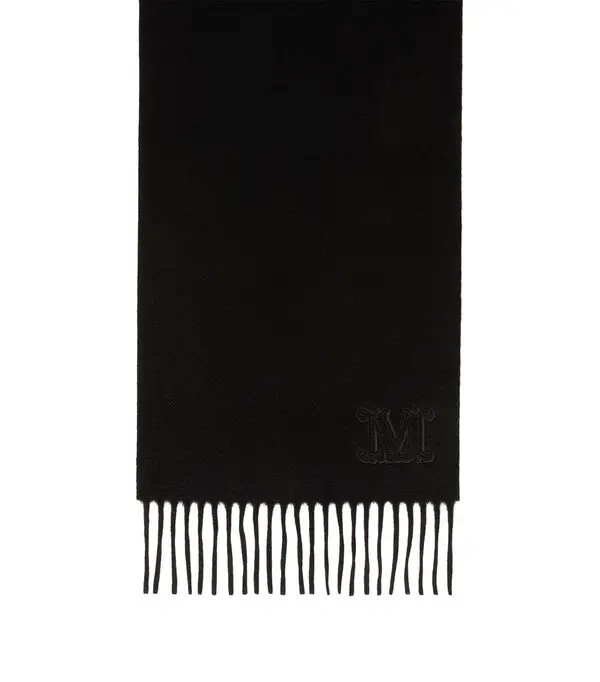 Max Mara Cashmere Monogram Scarf - Black