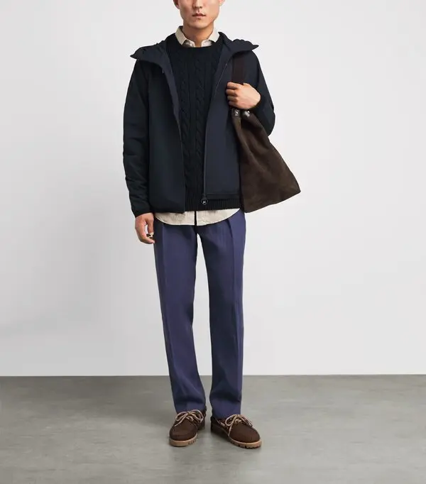 Polo Ralph Lauren Linen Pleated Trousers - Blue