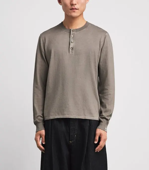 Rag & Bone Supima Cotton Henley T-shirt - Grey