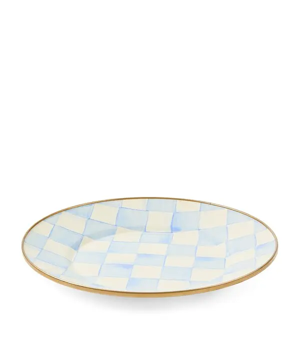 MACKENZIE-CHILDS Sky Check Dessert/salad Plate - Blue