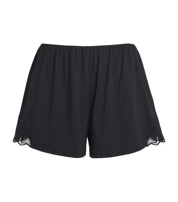 Falke Delicate Touch Lace Trim Pyjama Shorts - Black