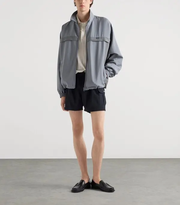 Prada Virgin Wool-mohair Jacket - Grey