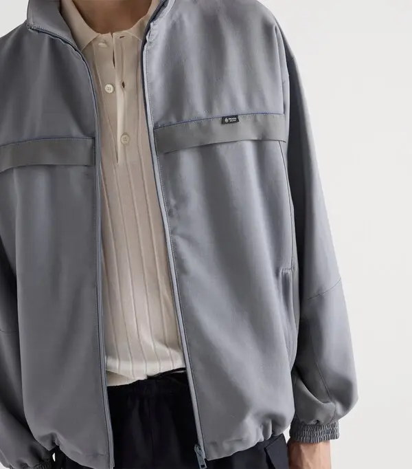 Prada Virgin Wool-mohair Jacket - Grey