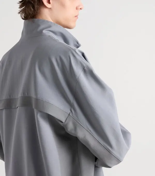 Prada Virgin Wool-mohair Jacket - Grey