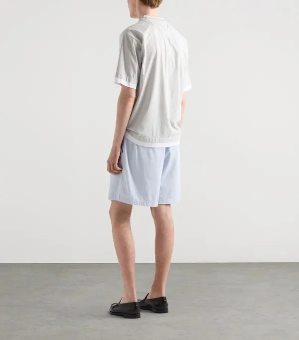 Prada Cotton Layered Triangle T-shirt