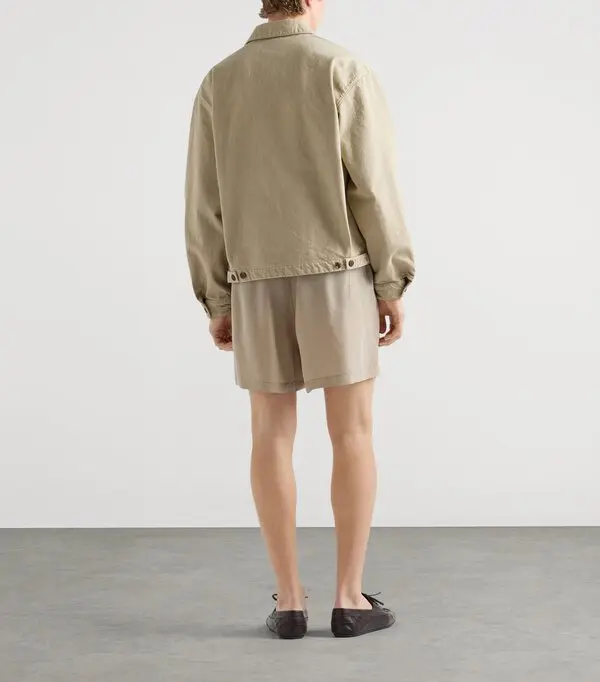 Prada Vintage Washed Denim Blouson Jacket - Neutral