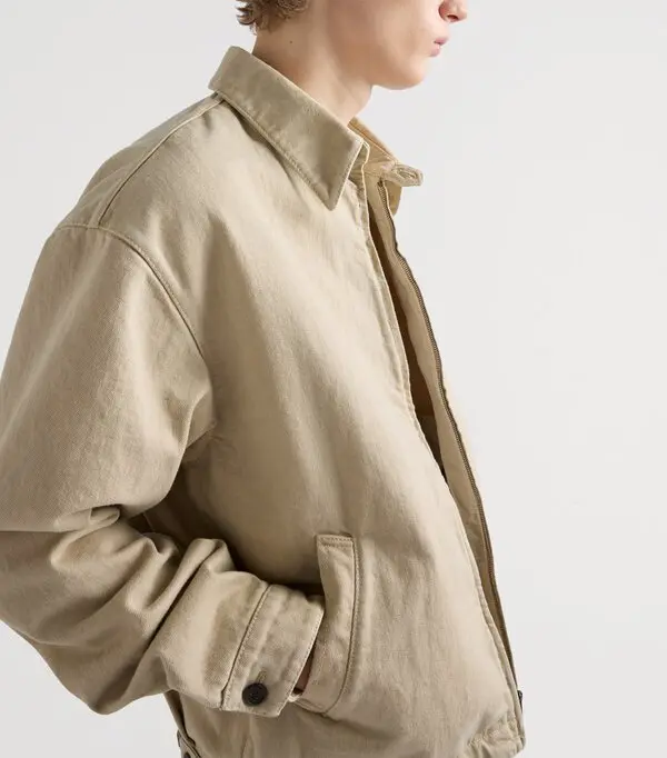 Prada Vintage Washed Denim Blouson Jacket - Neutral