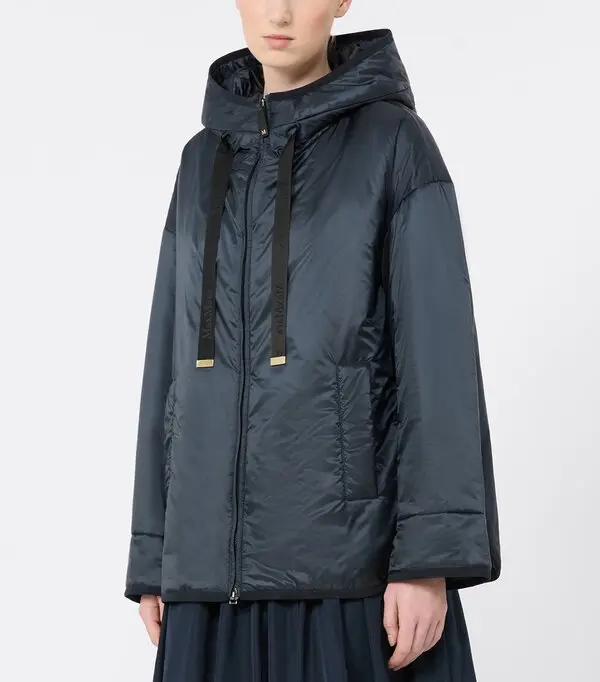 Max Mara Padded Hooded Jacket - Navy
