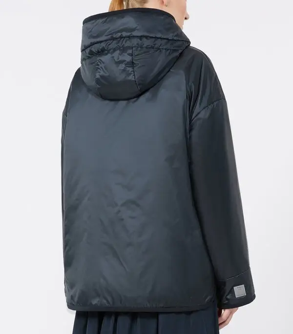 Max Mara Padded Hooded Jacket - Navy