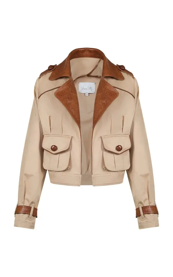 Johanna Ortiz Valentía Cropped Jacket - Brown