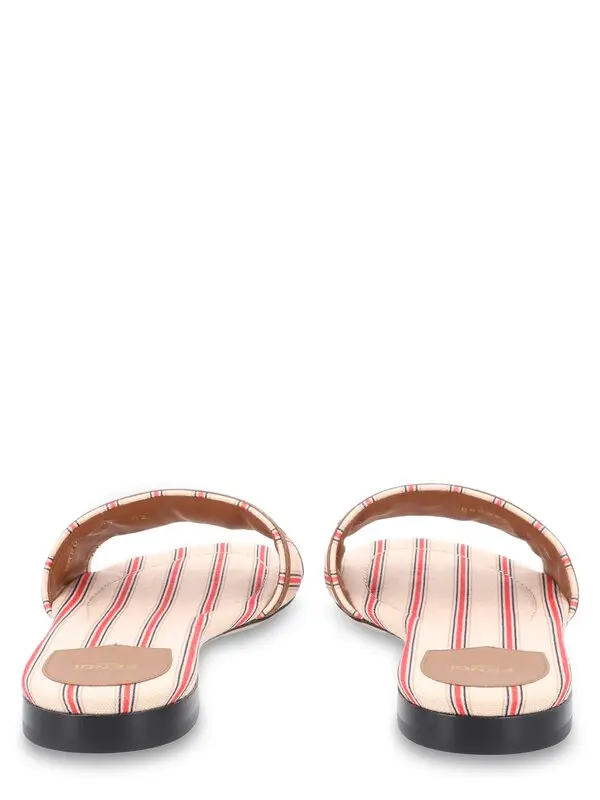 Fendi Slide In Canvas Ff Con Logo
