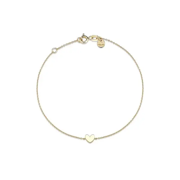 REIS JEWELLERY Gold / Yellow Mini Heart Bracelet Yellow Gold - Gold/yellow
