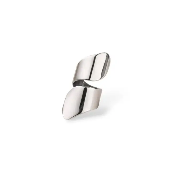 ORIAKU STUDIO Koura Ring Plated Adjustable Statement Ring Handcrafted In Senegal - Silver