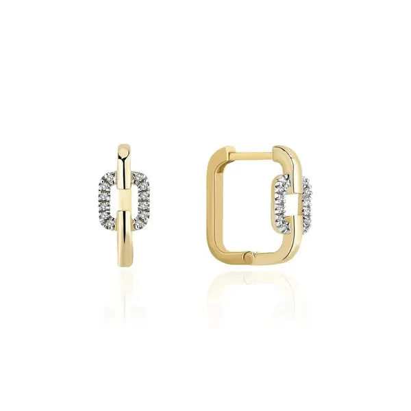 REIS JEWELLERY 14k Yellow Gold Diamond Earrings - Gold/yellow