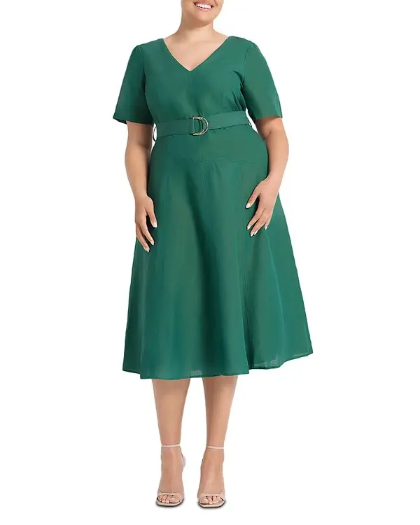 ESTELLE Aelin Belted Midi Dress
