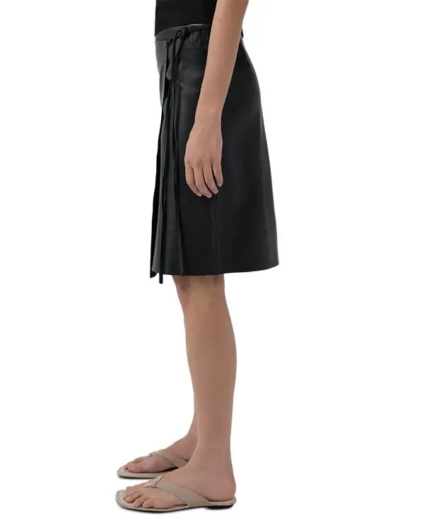 ST. AGNI Everyday Leather Wrap Skirt