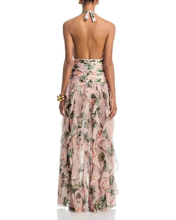 PatBO Plunge Neck Maxi Dress