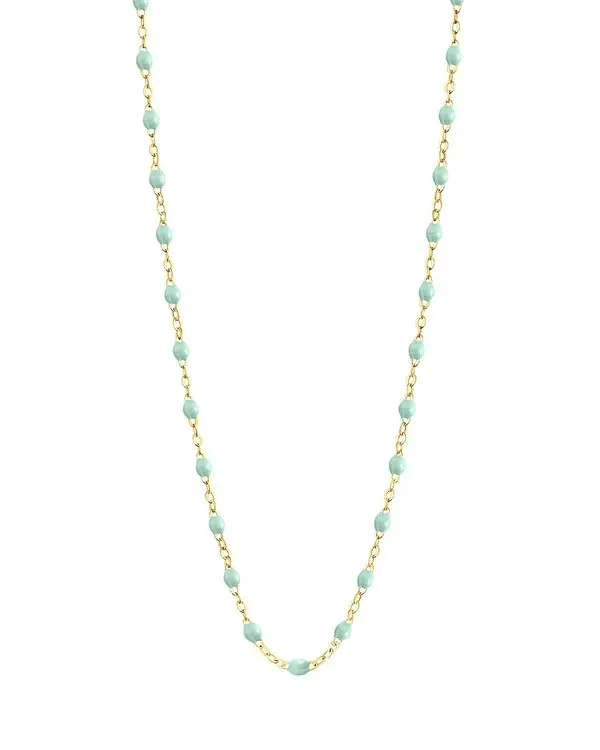 Gigi Clozeau 18k Yellow Gold Resin Bead Necklace - Jade