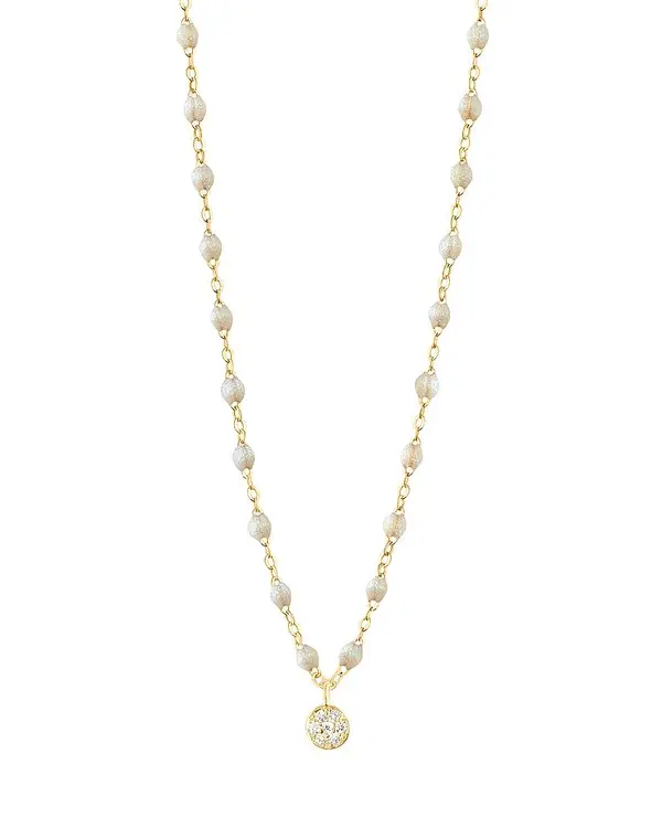 Gigi Clozeau 18k Yellow Gold Classic Puce Diamond Necklace, 0.07 Tcw - Opal