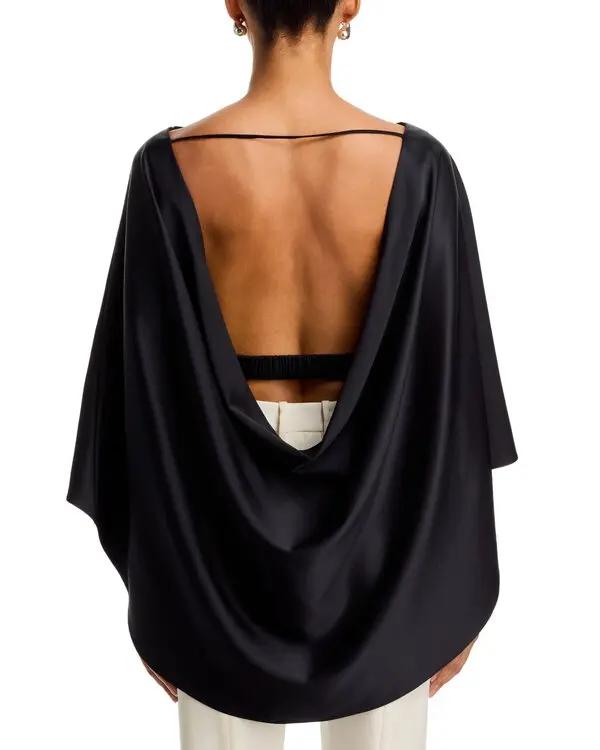 HEIRLOME Anna Silk Cape Effect Top