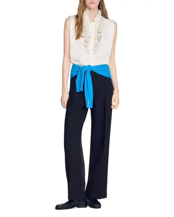 Sandro Ruffled Shirt