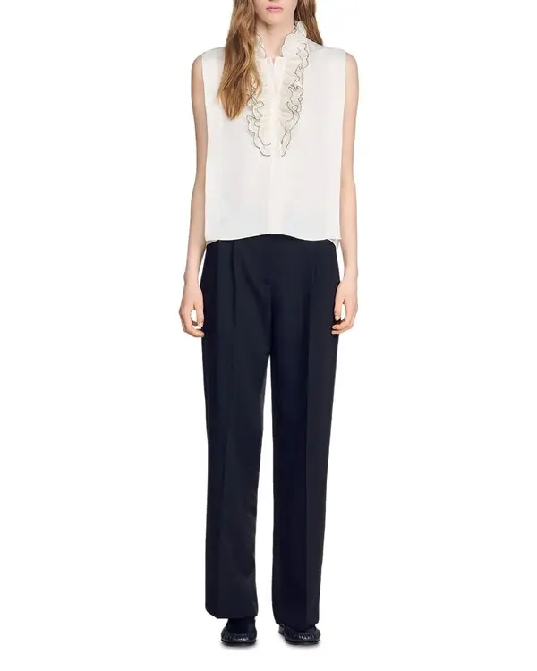 Sandro Ruffled Shirt