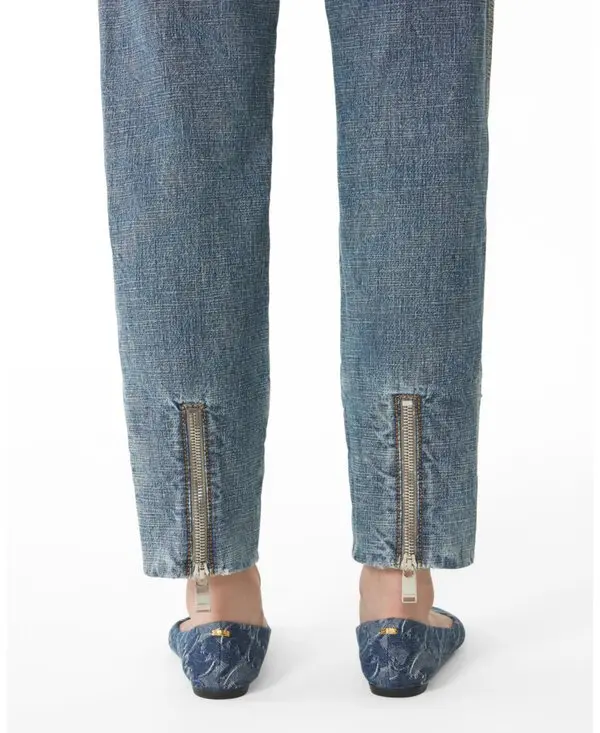 LANVIN Blue Zipped Denim Pants