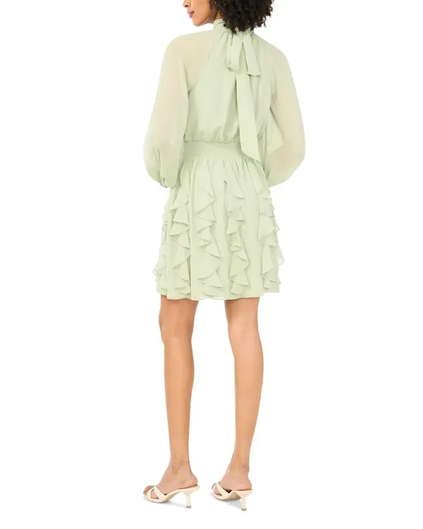 1.State Corkscrew Long Sleeve Mini Dress