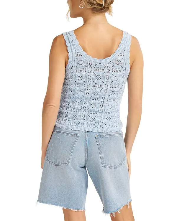 MATTY M Lior Scoop Neck Crochet Tank Top
