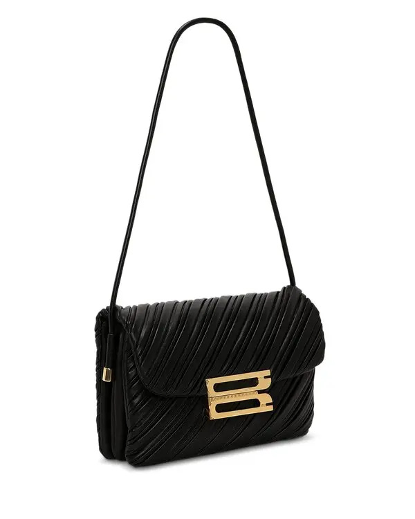 Victoria Beckham Soft Dorian Small Textured Leather Shoulder Bag