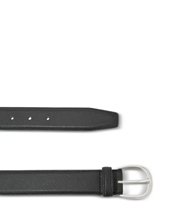 REISS Pebble Grain Leather Belt