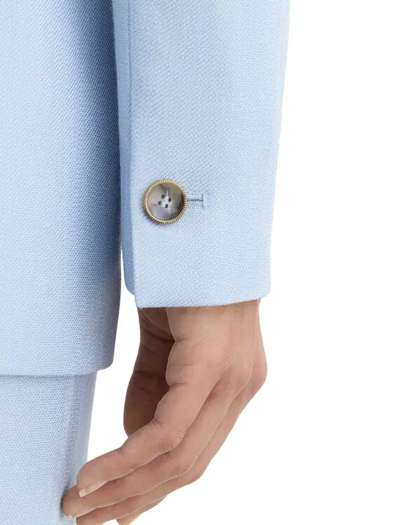 REISS Petite Magda Double Breasted Suit Jacket - Blue