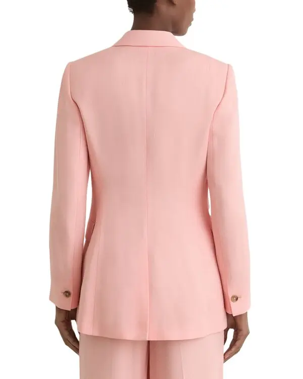 REISS Petite Magda Double Breasted Suit Jacket - Pink