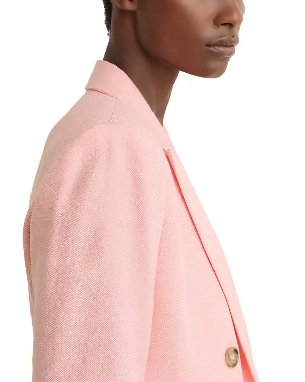 REISS Petite Magda Double Breasted Suit Jacket - Pink