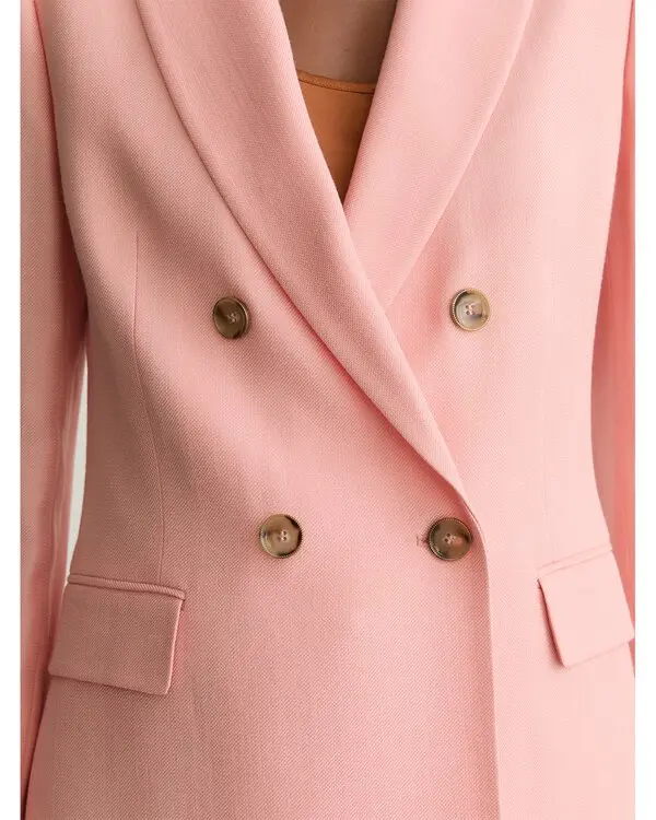 REISS Petite Magda Double Breasted Suit Jacket - Pink