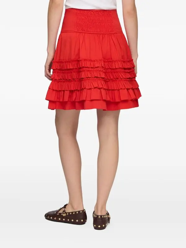 GANNI Organic Cotton Mini Skirt