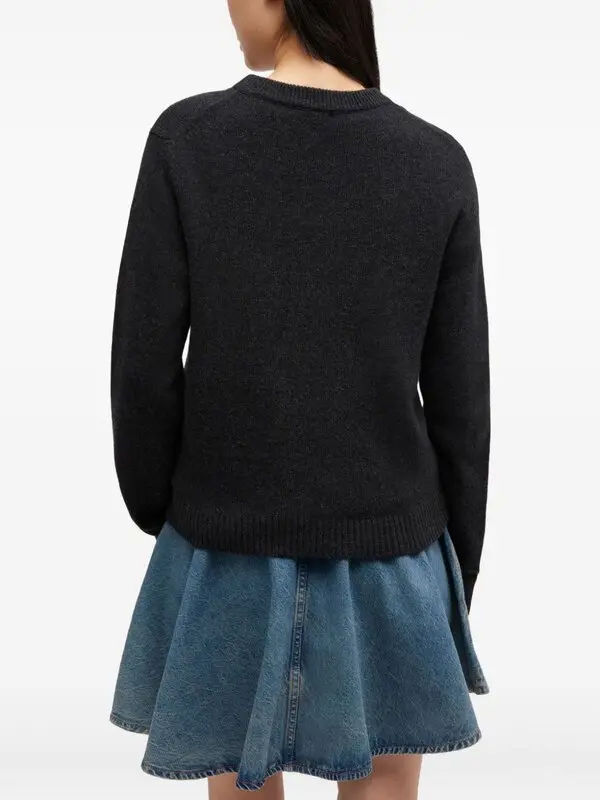 GANNI Wool Crewneck Sweater